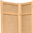 Oriental Furniture 7 Ft Tall Jute Shoji Screen, Natural, 4 panel ...