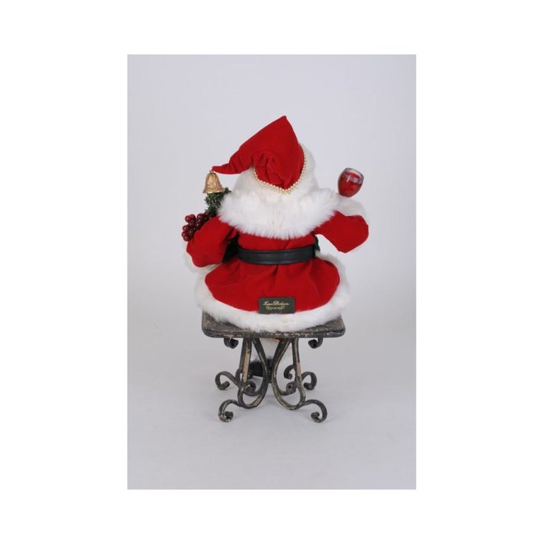 Lighted Wine Santa