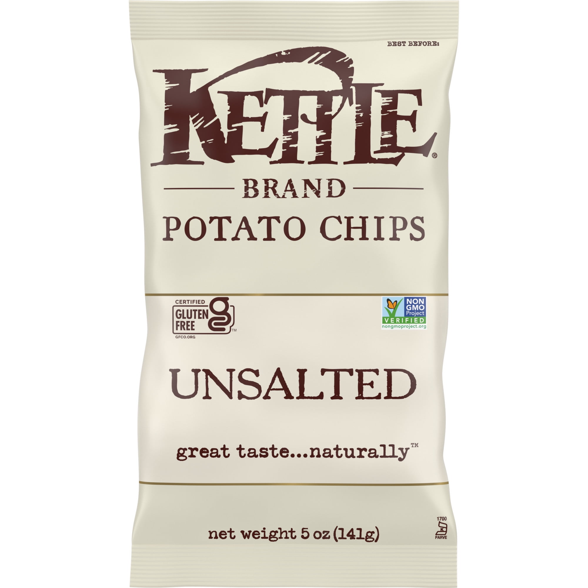 Kettle Brand Potato Chips, Unsalted Kettle Chips, 5 Oz - Walmart.com