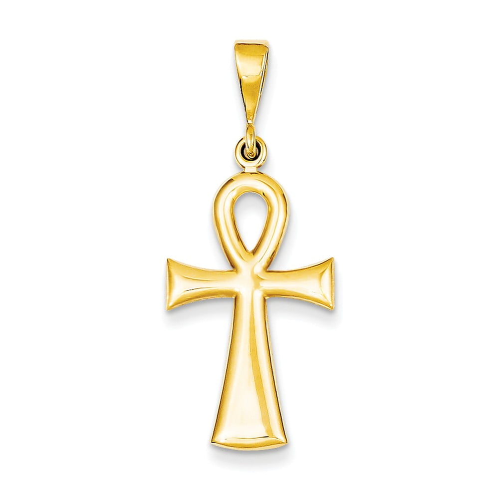 14k Yellow Gold Egyptian Ankh Cross Pendant - Walmart.com