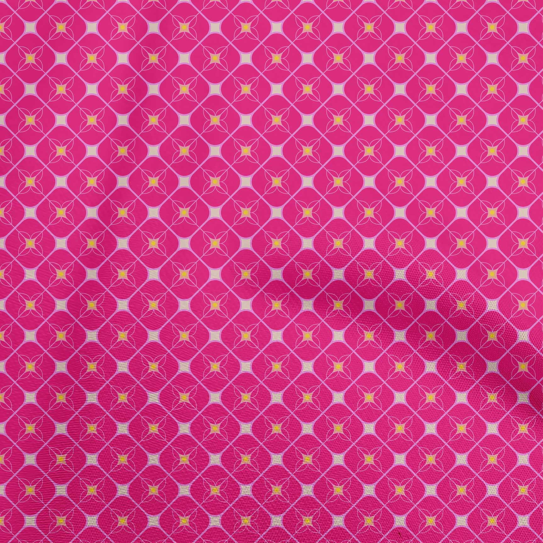 oneOone Silk Tabby Fuschia Pink Fabric Asian Ornamental Diy Clothing ...