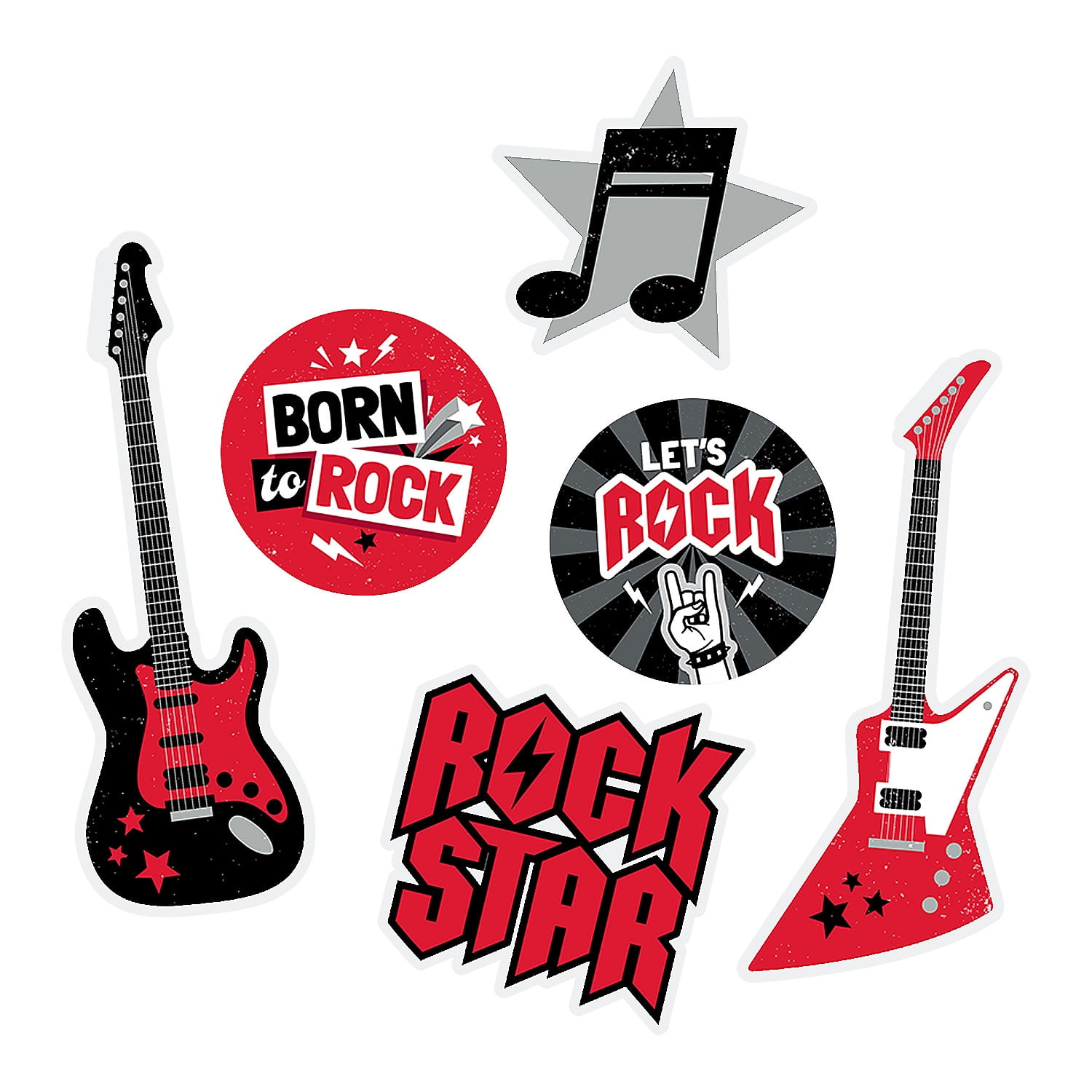 Rock Star Cutouts - 6 Pieces - Walmart.com
