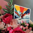 3drose, Colorful Art of a Skier Going down the Hill. Winter Sports Art ...