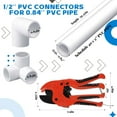 10 count 1/2 Inch x 3 ft PVC Pipe with 42 count PVC Pipe Fittings Elbow ...