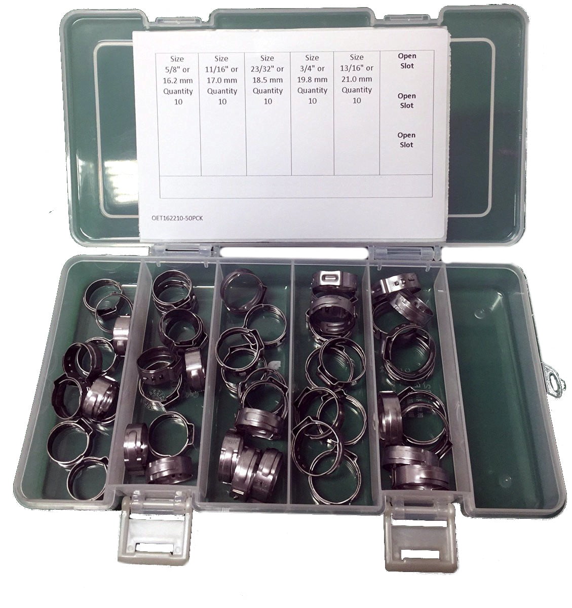 Oetiker Clamp Assortment Case, Oetiker Stepless® Ear Clamps, Single Ear ...