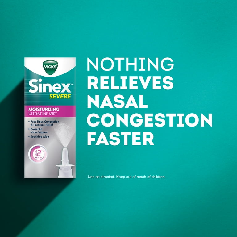 Vicks Sinex Vicks Sinex Severe Nasal Spray, Allergy Nose Decongestant,