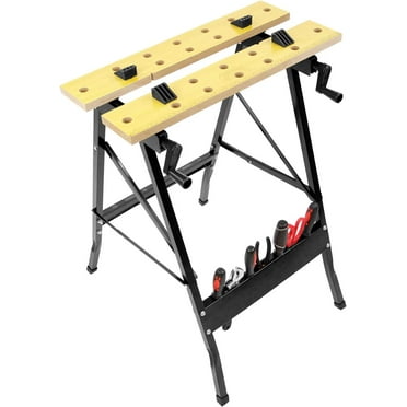 HART Portable Heavy Duty Plastic Workbench with Parts Organizer ...