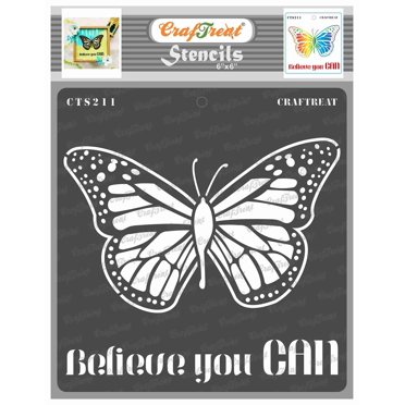 CrafTreat Flourish Positive Negative Stencil for Painting - 6"x6 ...