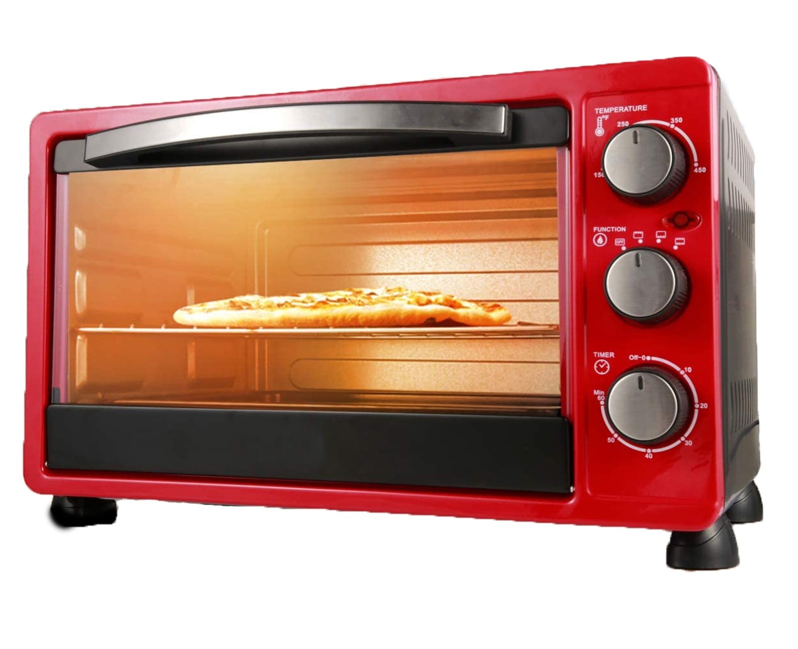 6-Slice Convection Toaster Oven - with Timer, Baking Pan Rack & Crumb ...