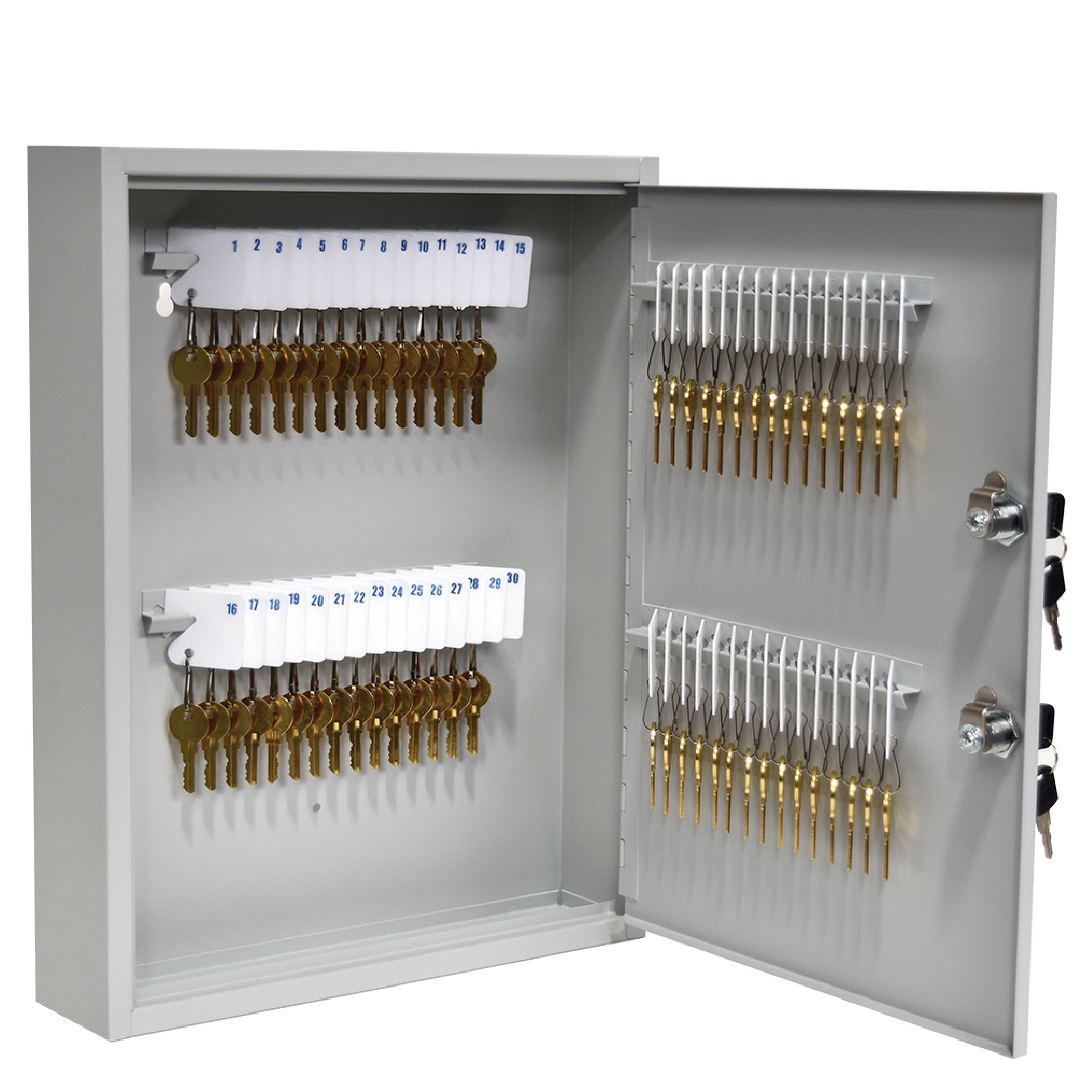 BankSupplies Fort Knox 60 Key Cabinet | Dual Lock Control Key Box | 22 ...