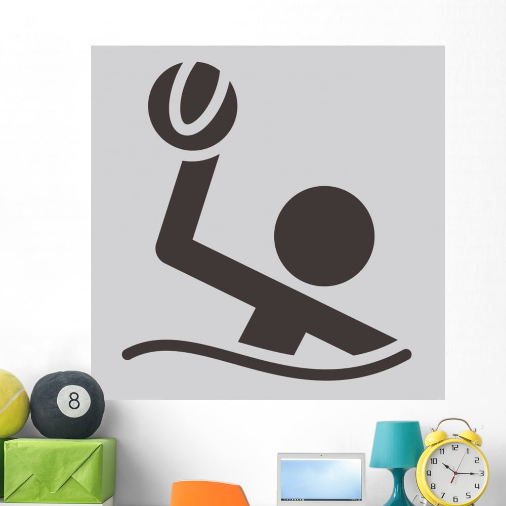 Water Polo Icon Wall Decal by Wallmonkeys Peel and Stick Graphic (48 in ...