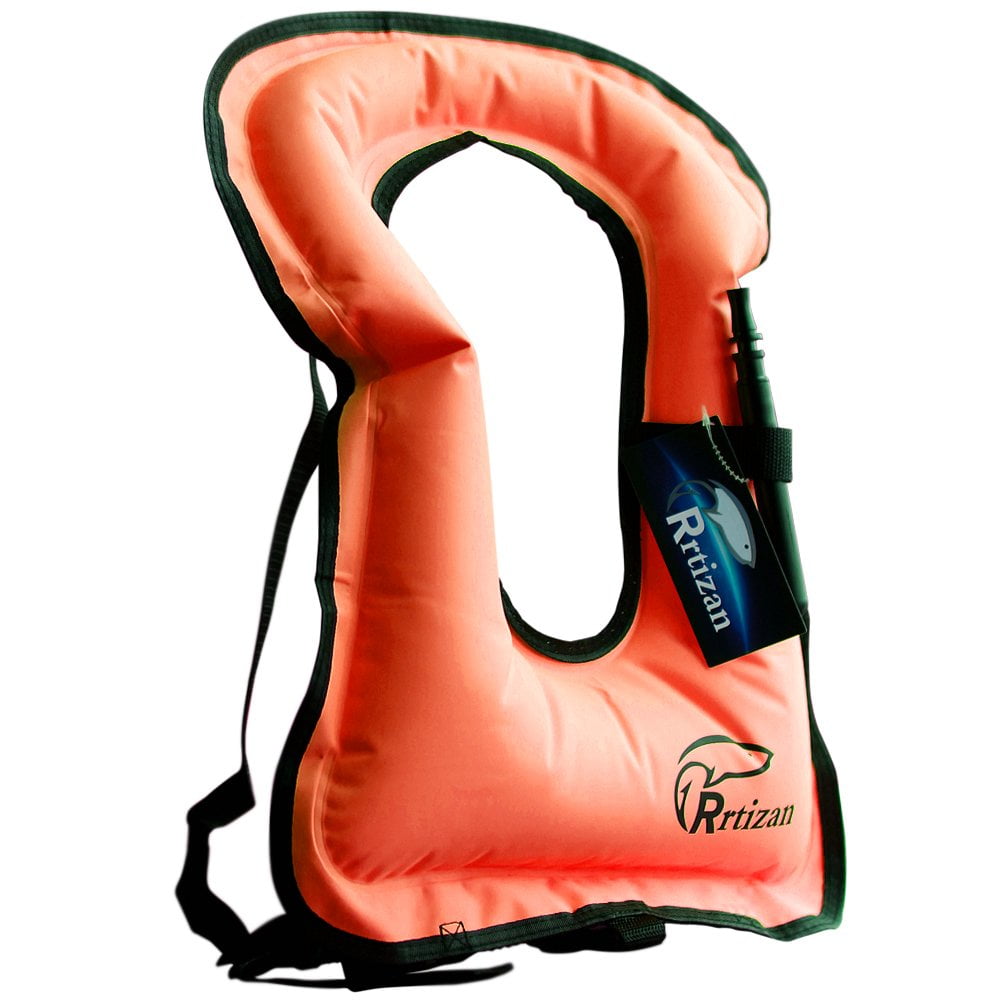 Rrtizan Snorkel Vest, Adults Portable Inflatable Swim Vest Jackets for ...