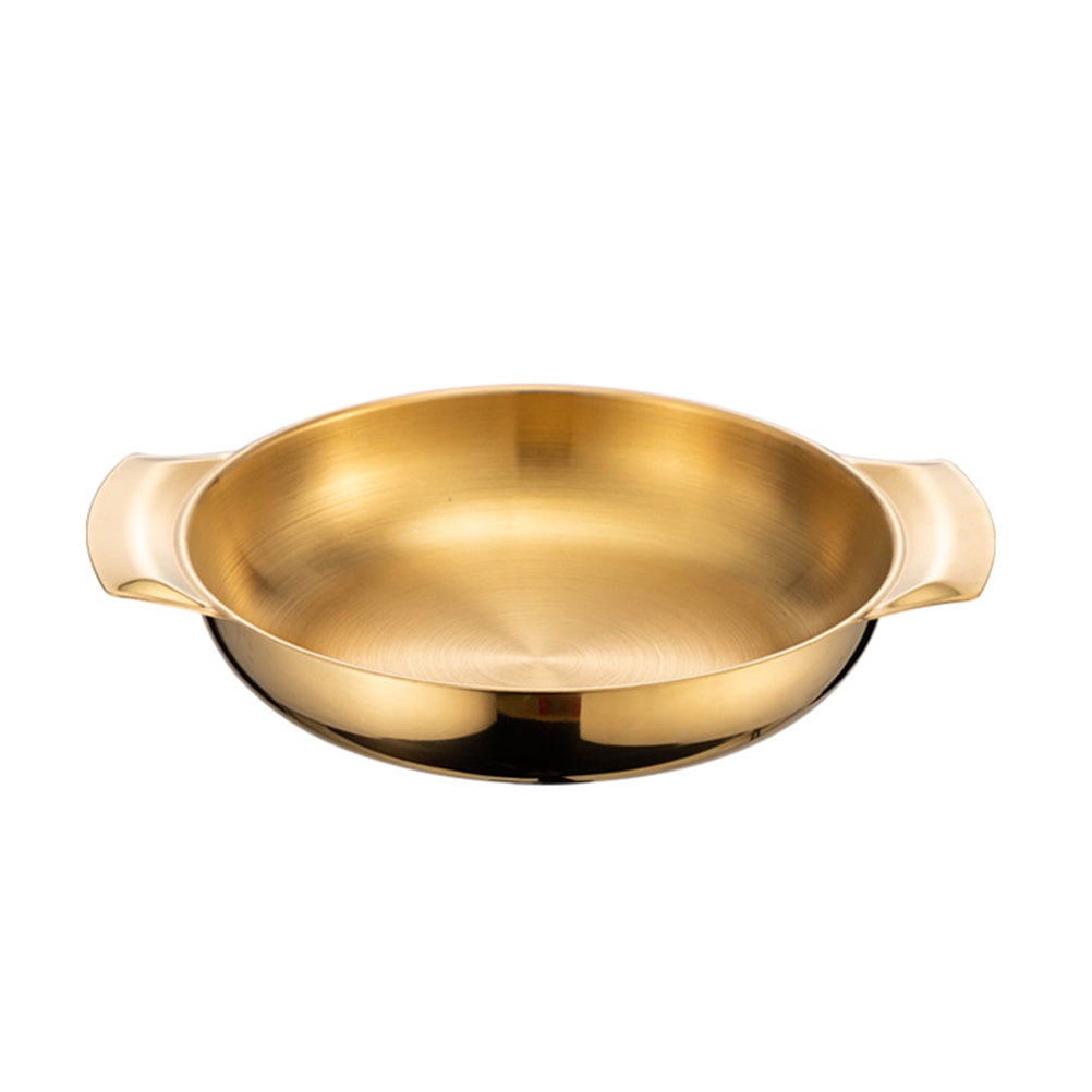 NUOLUX Pan Pot Paella Steel Stainless Frying Cooking Korean Soup Wok ...