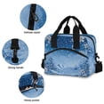 ALAZA Winter Flowers Insulated Lunch Box Large Reusable Cooler Bag with ...