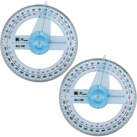 YDJKET Circle Protractor, 2 Pieces 360 Degree Protractor Ruler Math ...