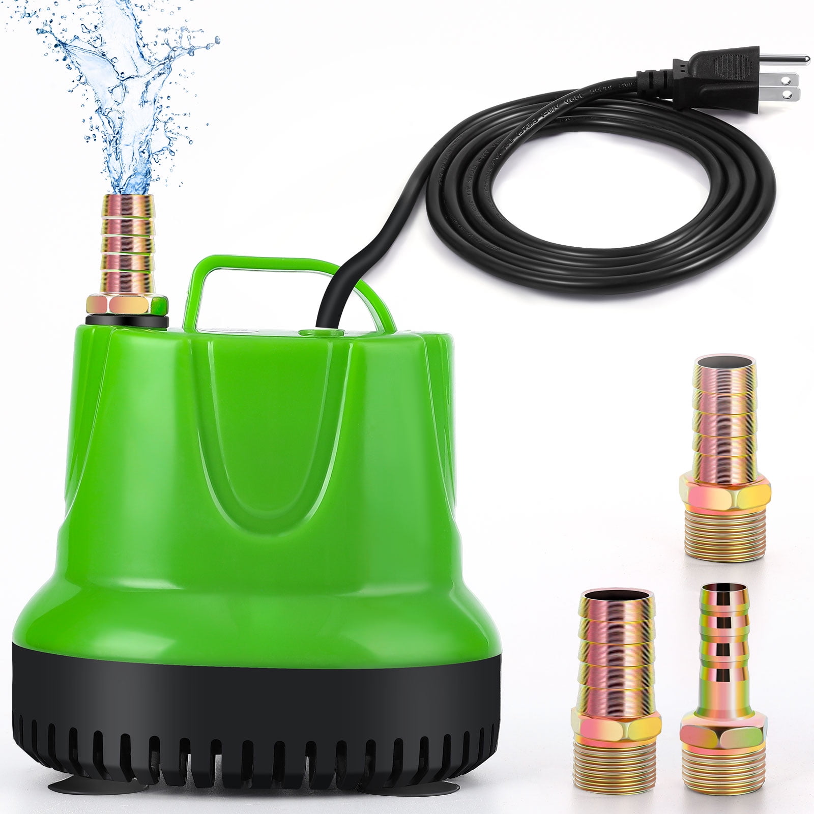 Litake Submersible Pump 60W Submersible Water Pump with 3 Nozzles 5.9ft ...