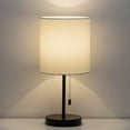 HAITRAL Black Table Lamp - Modern Design - Pull Chain Switch - Walmart.com