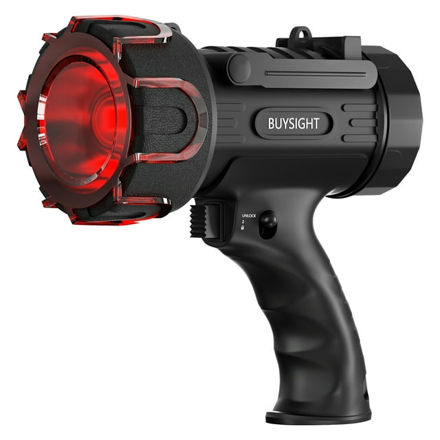 Buysight Rechargeable Spotlight with 1500 Lumens, 3 Light Modes and USB ...