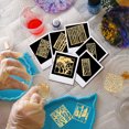 9Pcs Nickel Self-adhesive Picture Stickers Metal Decals Golden Tree ...