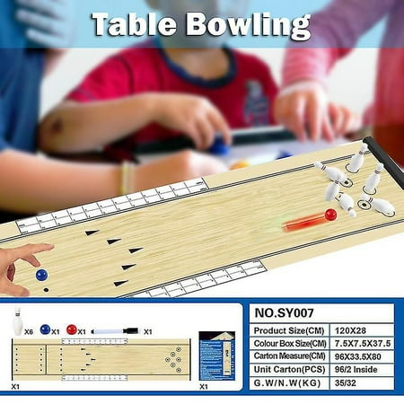Table Top Bowling Set Portable Family Games For Kids And Adults For ...