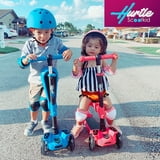 Hurtle 3-Wheeled Scooter for Kids - Wheel LED Lights, Adjustable Lean ...
