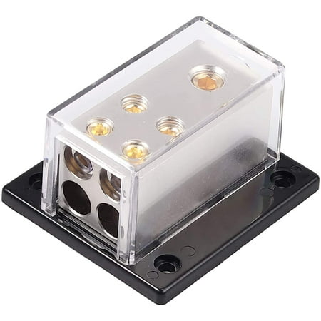 Bmatwk 2PCS Power Distribution Block,0 Gauge in 4 x 4 Gauge Out 4 Way ...