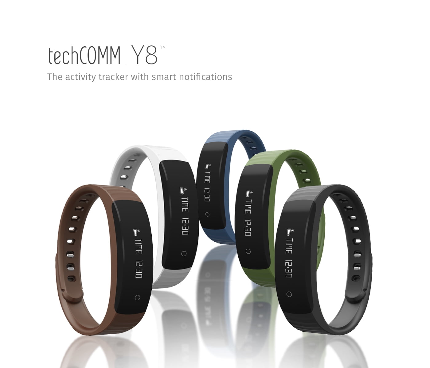 TechComm Y8 Water Resistant Fitness Activity Tracker - Walmart.com