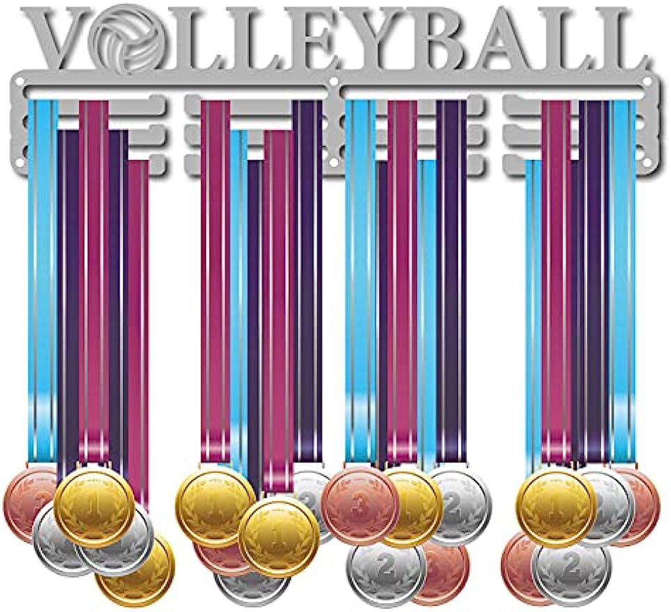 1set Sport Volleyball Words Awards Display Stand Wall Rack Mount Hanger ...