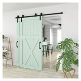 4-16FT Bypass Barn Door Slides Hardware Kit, Sliding Door Hanging Track ...