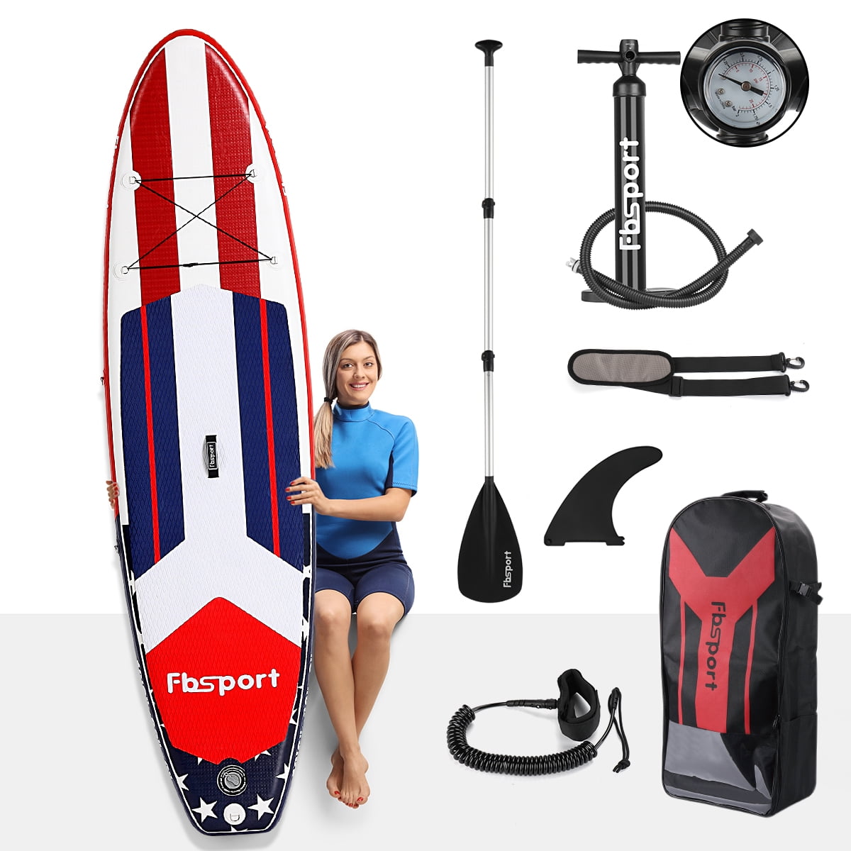 Fbsport Stand Up Paddle Board for Adult, 10.6ft SUP with Carry Bag Pump ...