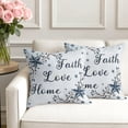 Blue Texas Star Pillow Covers Set of 4, Vintage Berry Faith Love Home ...
