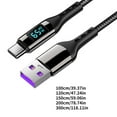 USB to USB C PD 65W 5A Charging Cable Cord 480Mbps LED Display USB Data ...