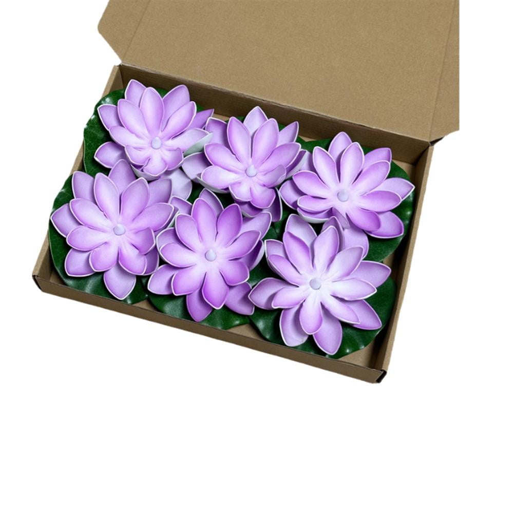 fvituve Waterproof Floating Lotus Light, Floating Flower Light Battery ...