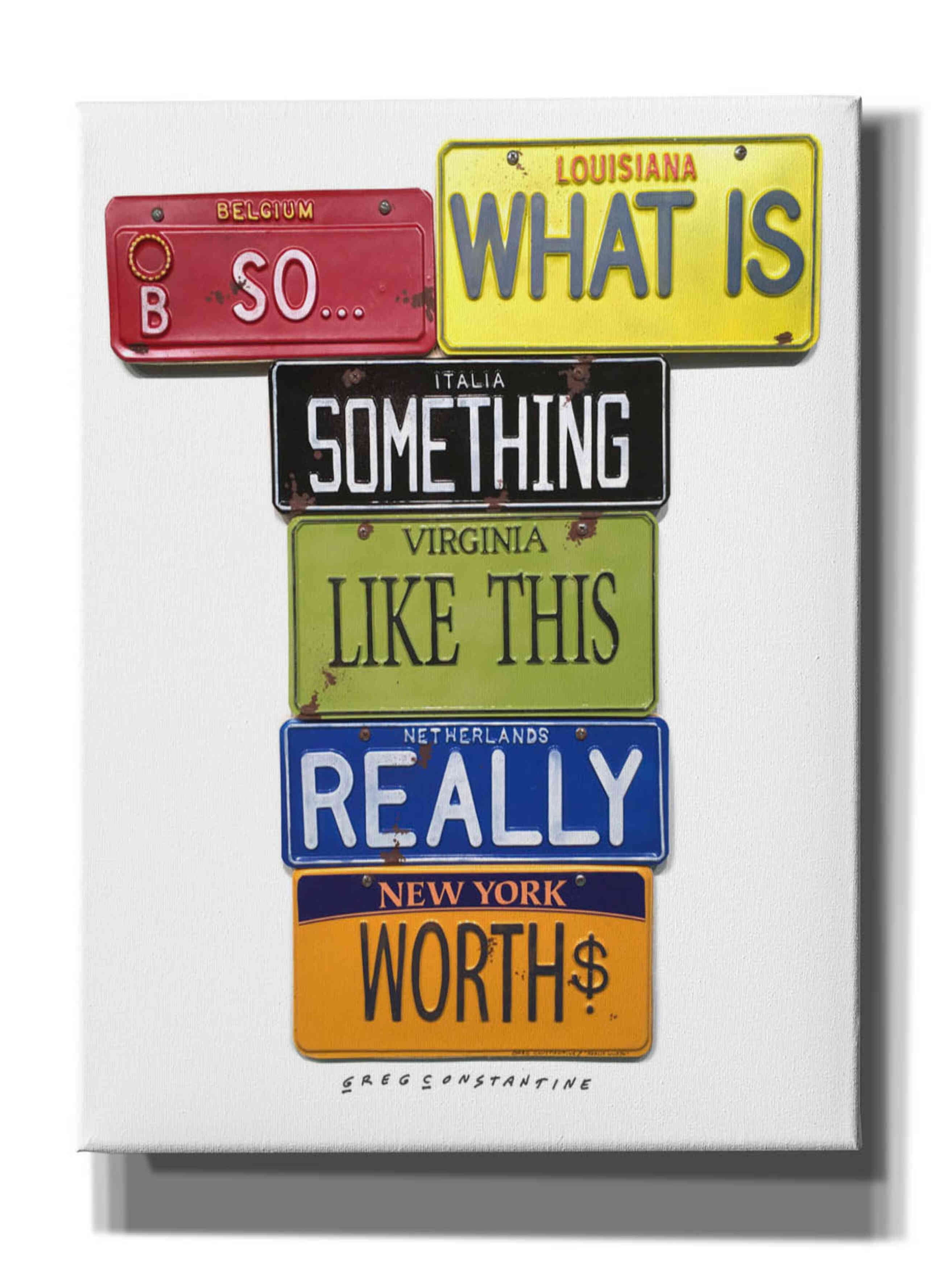 Epic Graffiti 'Really Worth' by Gregory Constantine, Giclee Canvas Wall ...