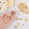 60Pcs Light Gold 4-Hole Brass Buttons Blazer Buttons 15mm 20mm Half ...