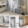Bathroom Shower Curtain Halloween Full Moon Night Waterproof Shower ...