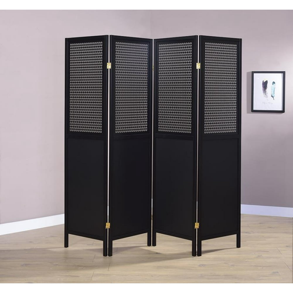 Contemporary Black Four-Panel Screen - Walmart.com - Walmart.com
