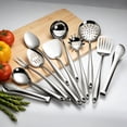 304 Stainless Steel Cooking Utensil Set, 11-piece long large metal ...