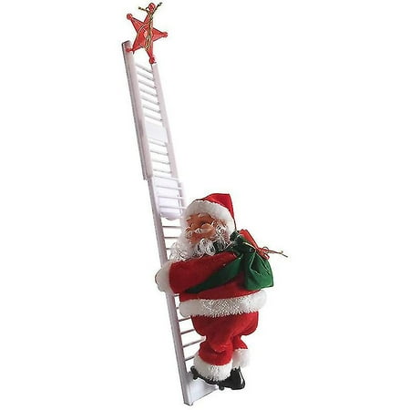 Animated Climbing Santa On Ladder Christmas Tree Decoration | Walmart ...