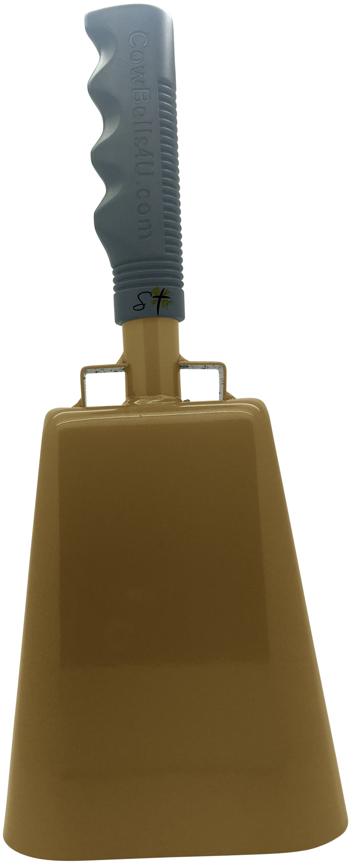 11.2 inch Gold Bell Black Handle Cowbell with Stick Grip Handle Used ...