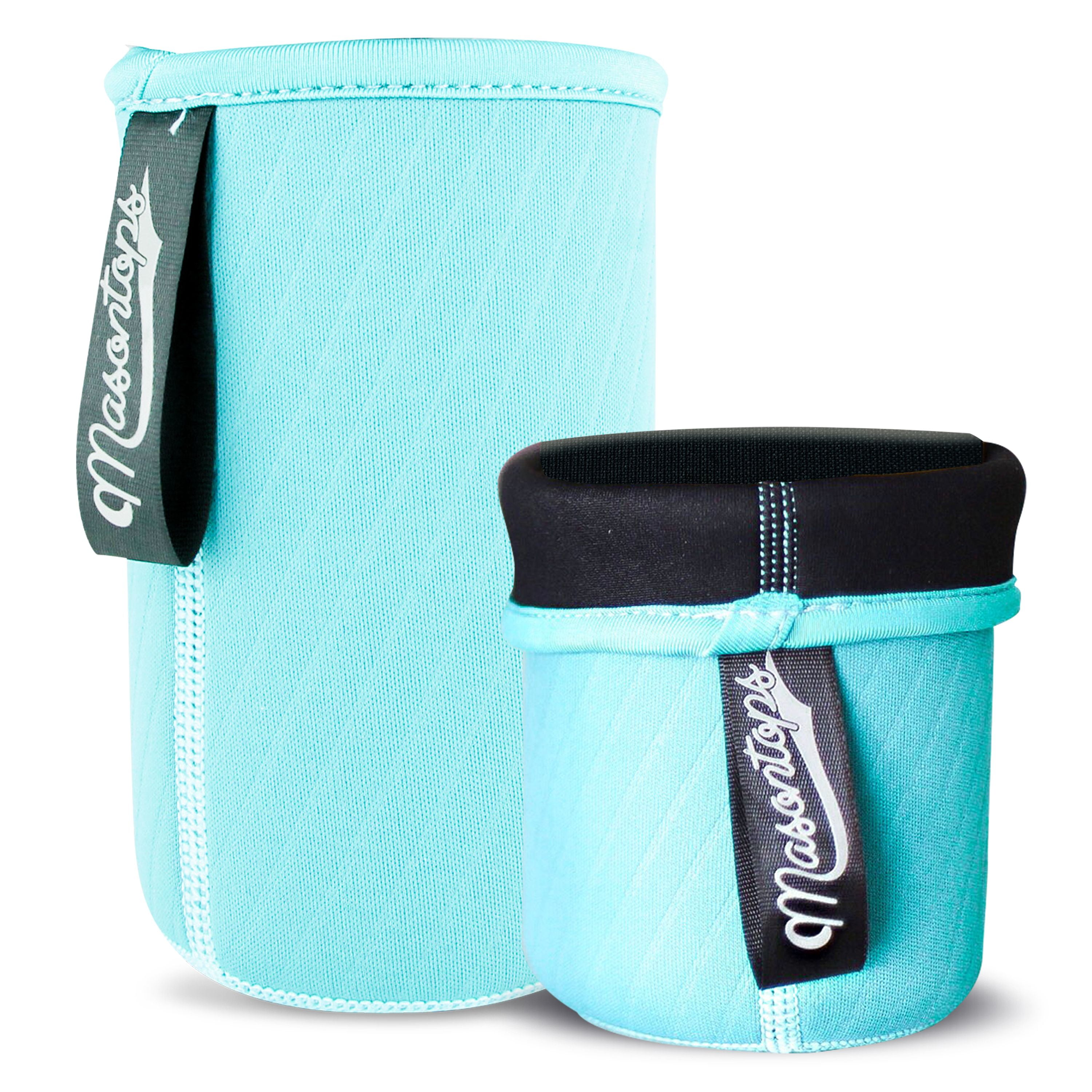 Masontops Wide Mouth Mason Jar Neoprene Sleeve - Teal - Triple ...