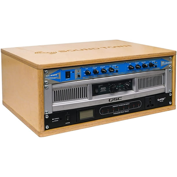 Sound Town DIY 4U Studio Rack with Baltic Birch Plywood, Golden Oak ...