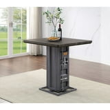 ACME Cargo Counter Height Dining Table in Antique Walnut & White ...