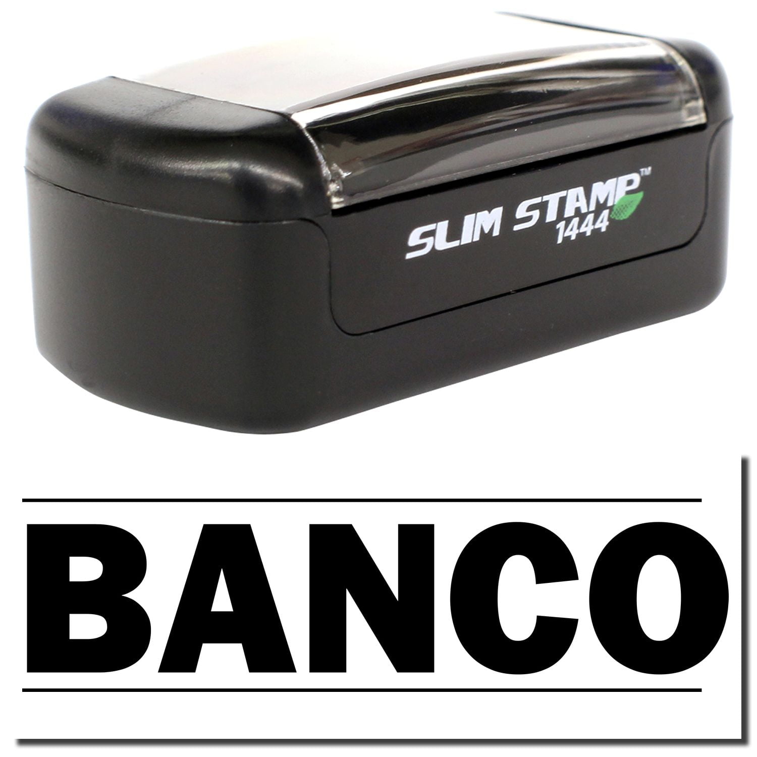 Slim Pre-Inked Bold Banco Stamp, Slim 1444, Ultra Slim Design ...
