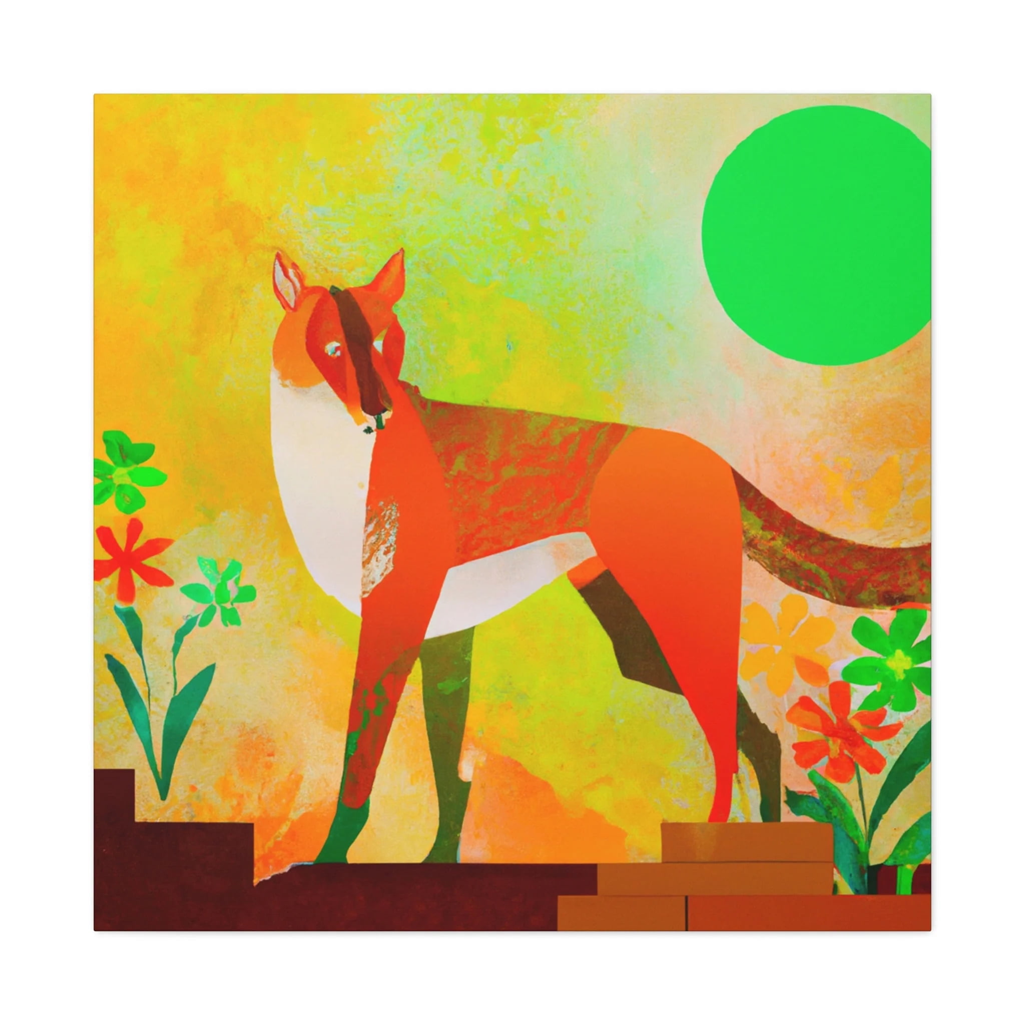 Dhole in Art Deco - Canvas - Walmart.com