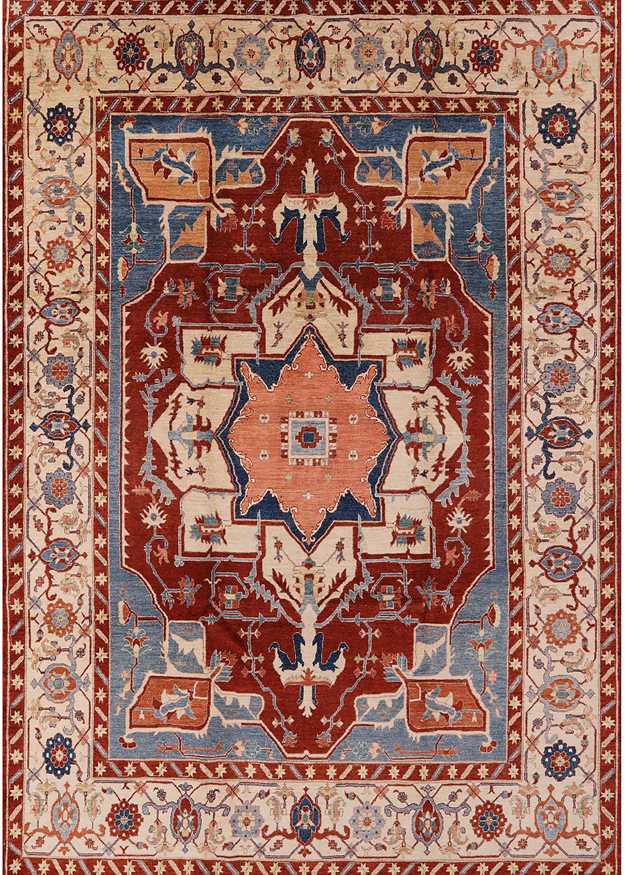 Ahgly Company Indoor Rectangle Mid-Century Modern Fire Brick Red ...