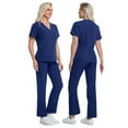 Daiosportswear Scrubs for Women Set Stretch V-Neck Scrub Tops & Cargo ...