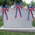 Z52LingLing Decoration Large Patriotic 4th of July Wreath Bow (50x28cm ...