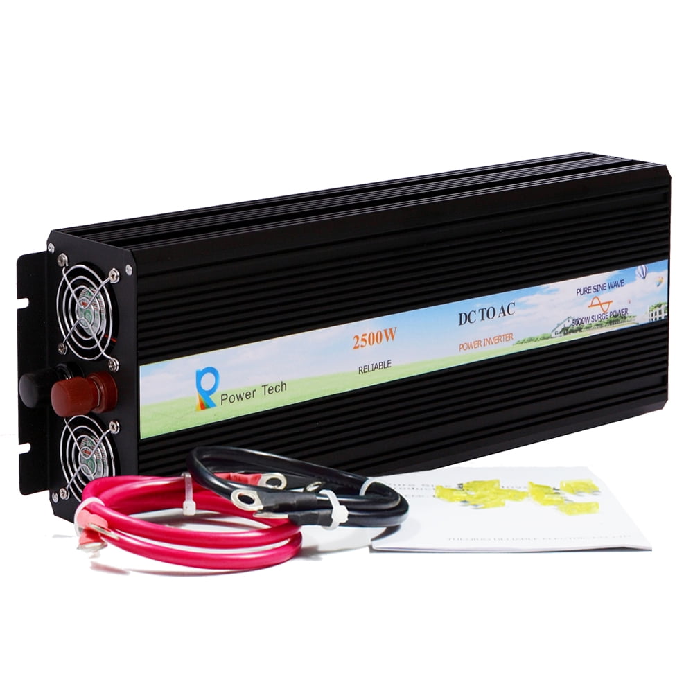 2500 Watt 12V DC to 110V 120V AC Power Inverter Pure Sine Wave Inverter ...