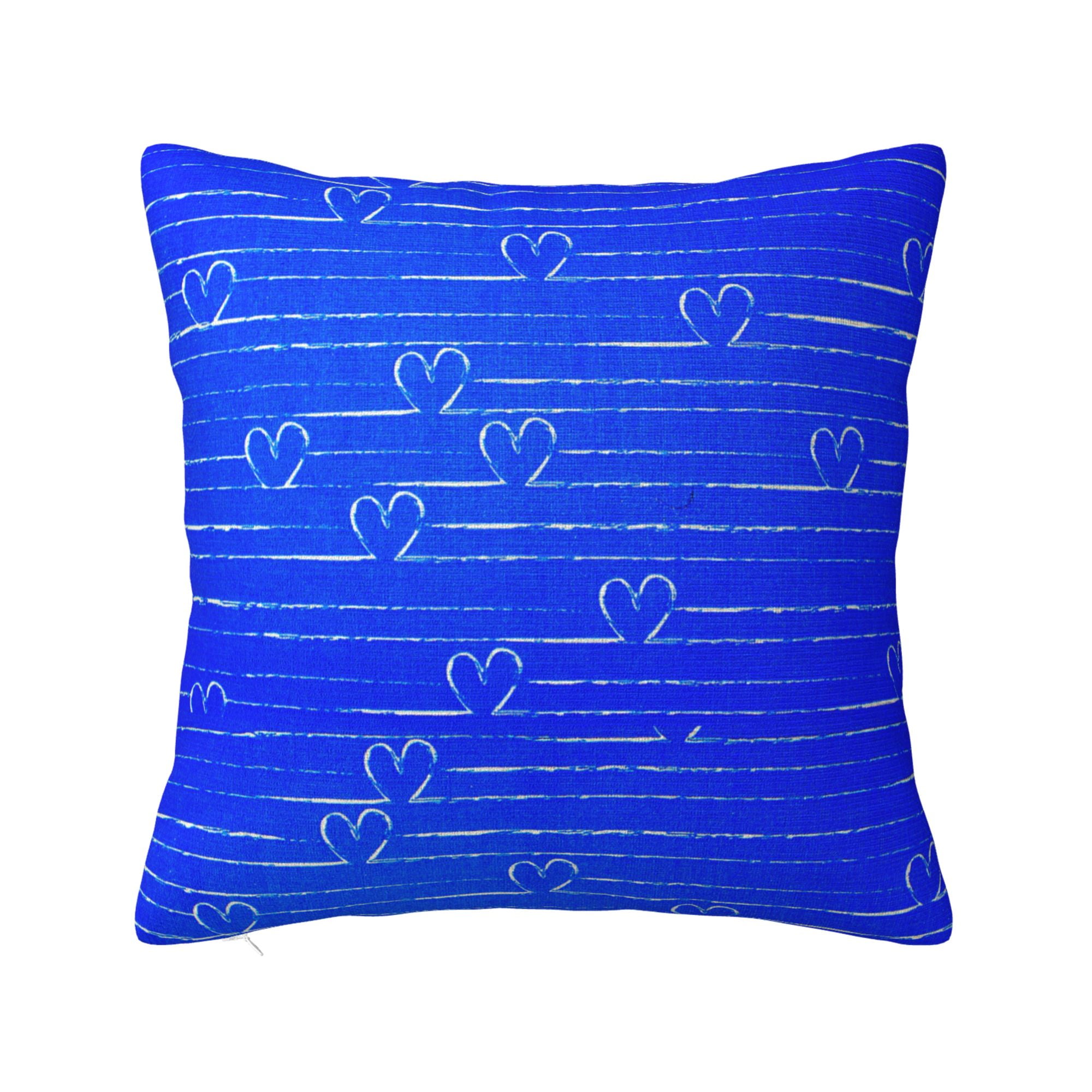 ZICANCN Blue Line Love Decorative Throw Pillow Covers, Bed Couch Sofa ...